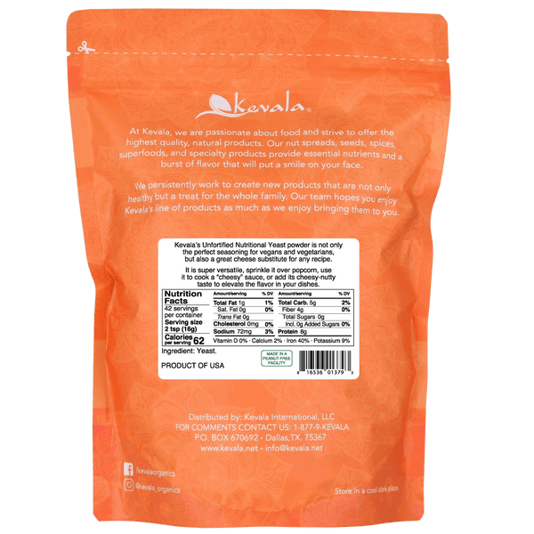 Kevala's Unfortified Nutritional Yeast 1.5 lb – Kevala